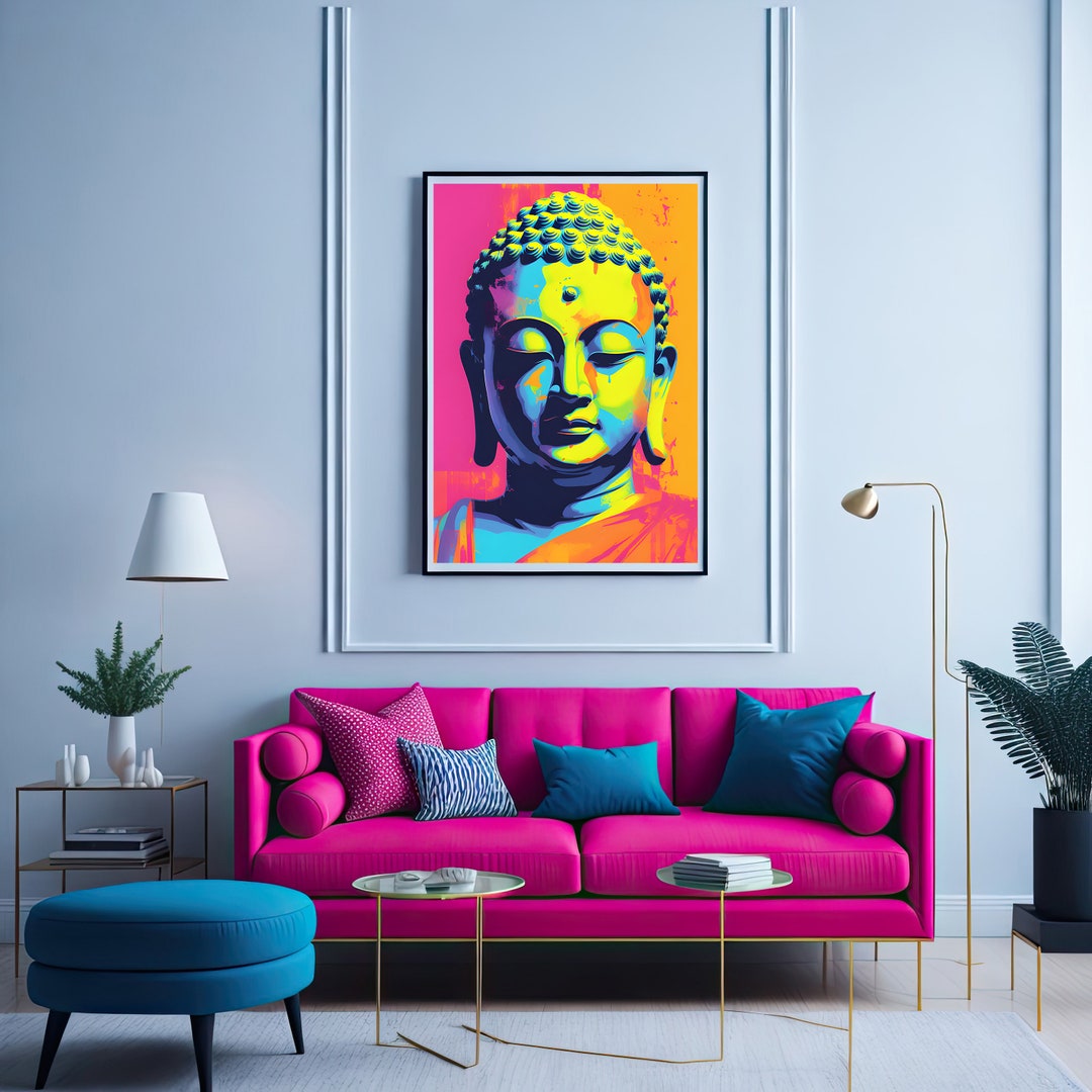 Gift Ideas: Printable Iconic Buddha Colorful Buddha Prints Pop Art ...