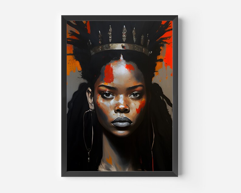Fire Queen 3 Wall Art - Instant Download Printable Queen Art - Portrait ...