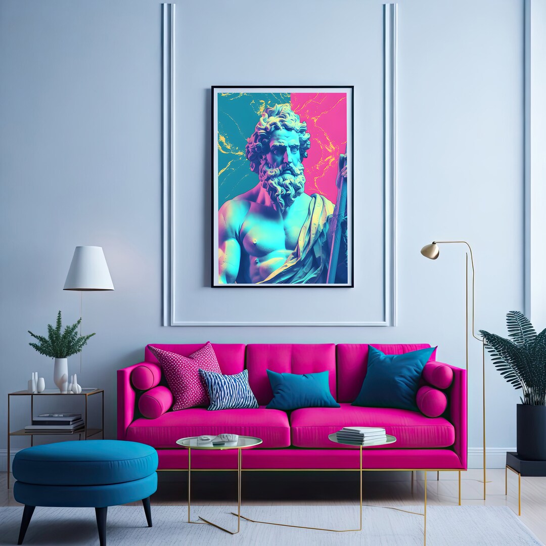 Gift Ideas: Printable Iconic Zeus - Zeus Art - Zeus Painting - Modern ...