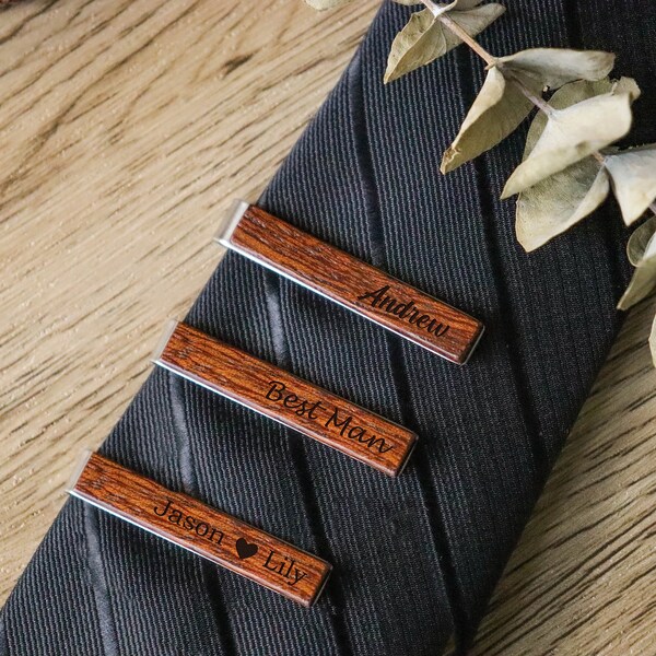 Wood Tie Clip - Etsy
