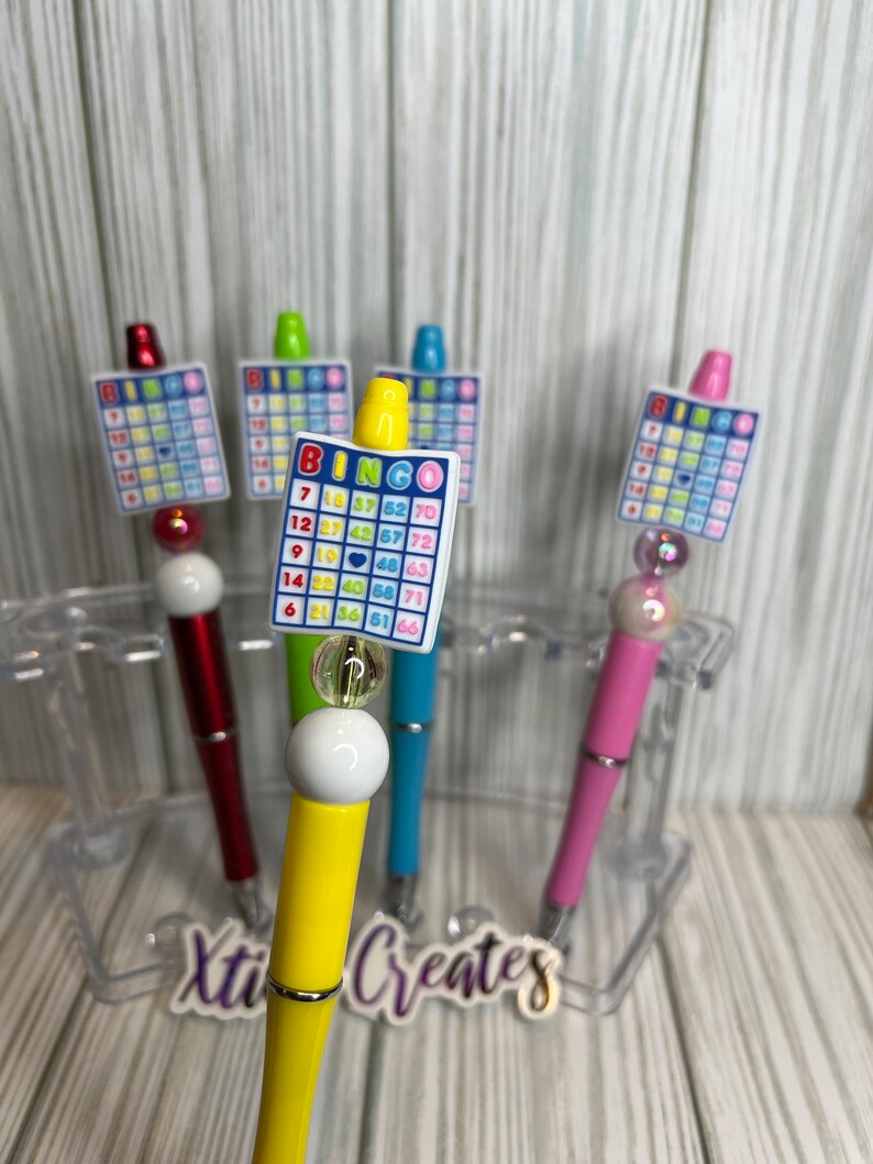 Beaded Bingo Pen | Bingo | Bingo Board | Custom Pen | DIY - Etsy