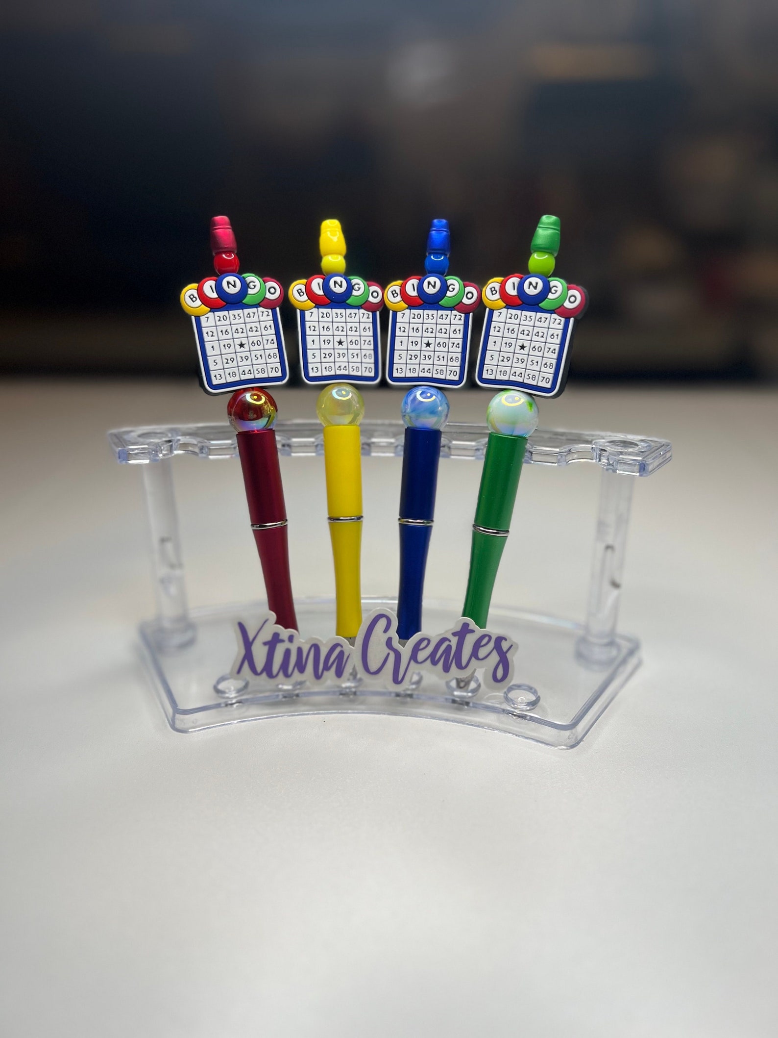 Beaded Bingo Pen Beaded Pen Bingo Bingo Board Beads Pen - Etsy