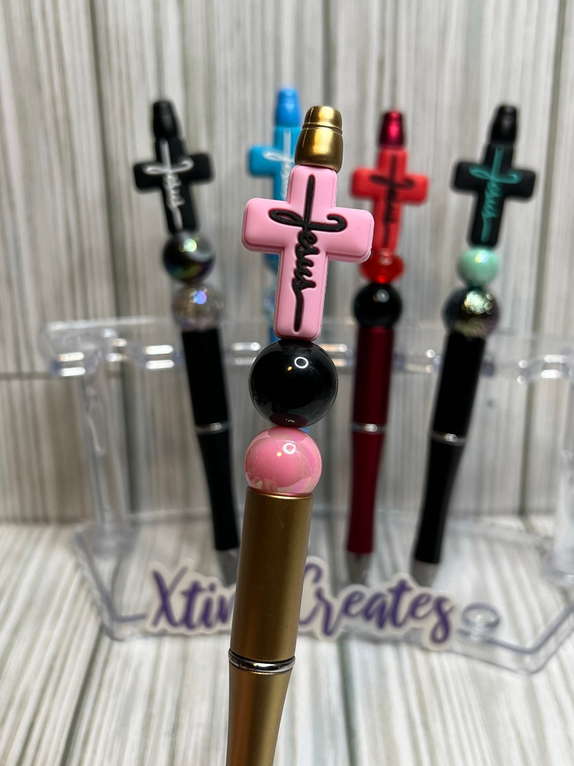 Beaded Cross Jesus Pen Beaded Pen Jesus Cross DIY - Etsy