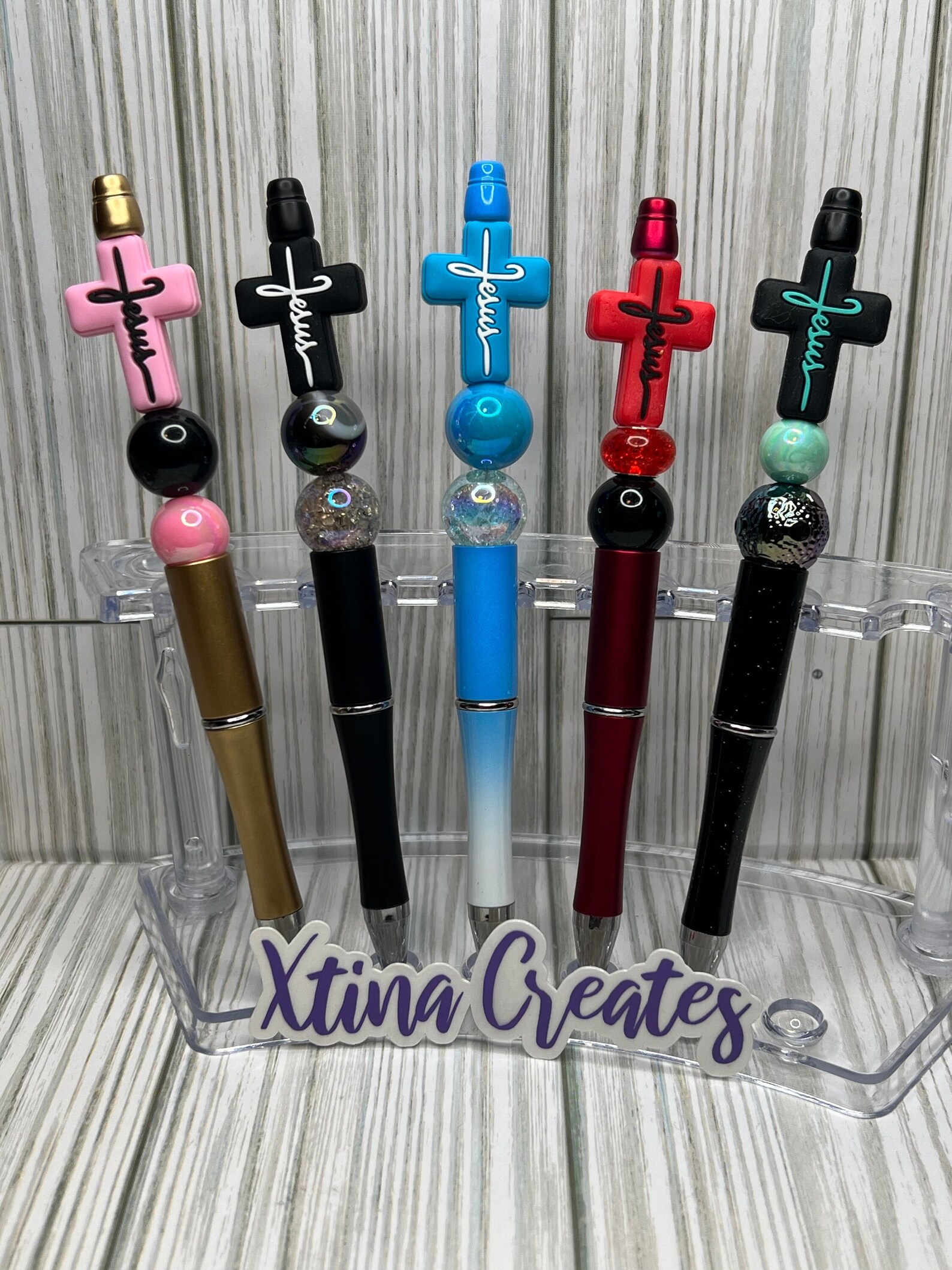 Beaded Cross Jesus Pen Beaded Pen Jesus Cross DIY - Etsy