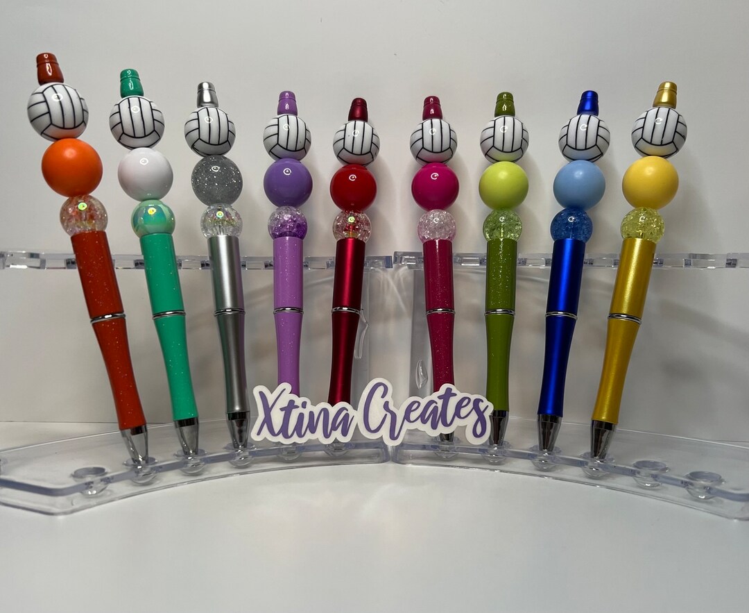 Beaded Volleyball Pen: Handmade Sports Gift - Etsy