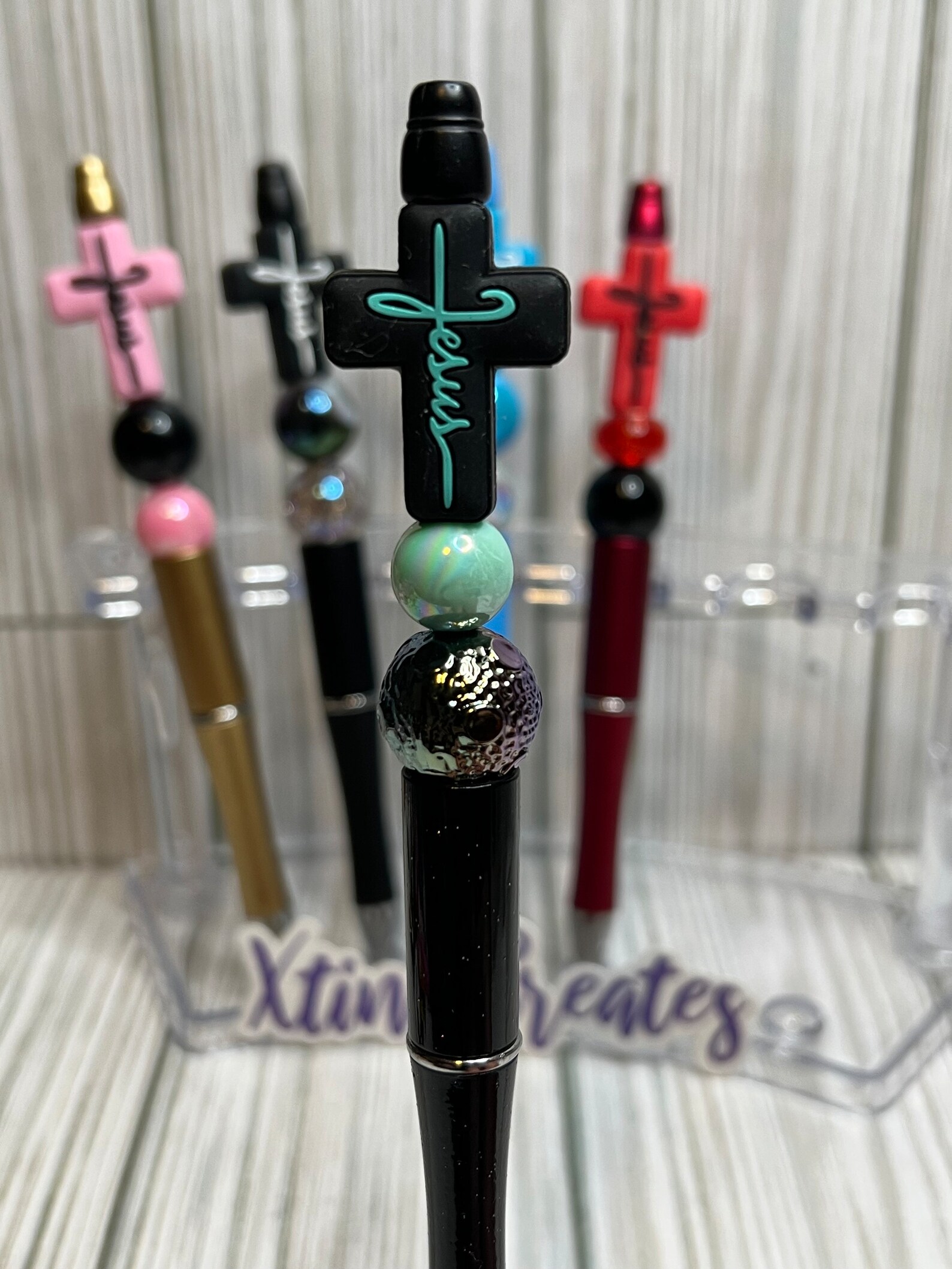 Beaded Cross Jesus Pen Beaded Pen Jesus Cross DIY - Etsy