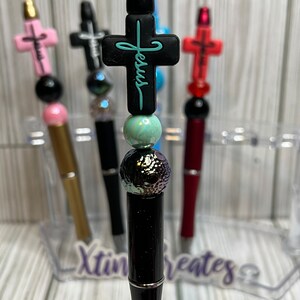 Beaded Cross Jesus Pen Beaded Pen Jesus Cross DIY - Etsy