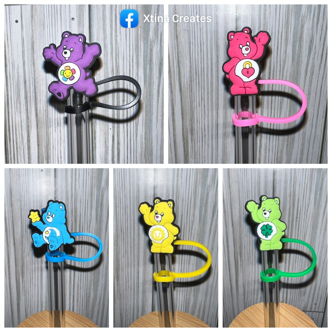 Straw Toppers Care Bears Straw Toppers Cups - Etsy
