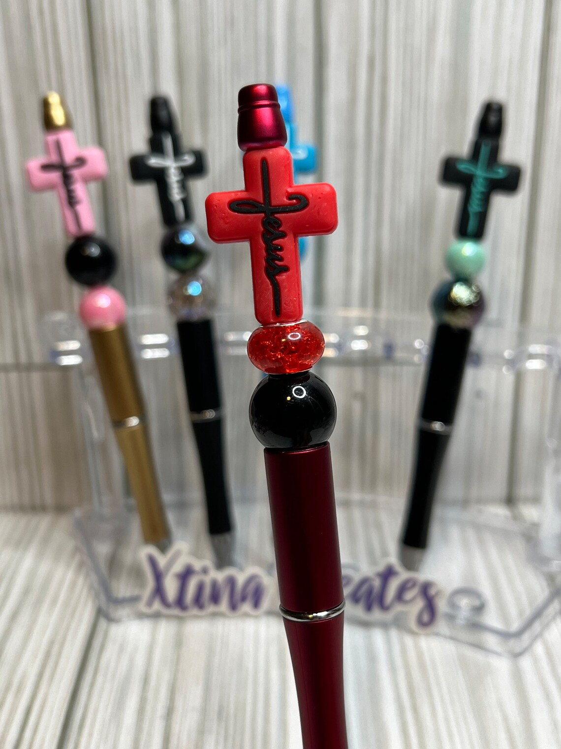 Beaded Cross Jesus Pen Beaded Pen Jesus Cross DIY - Etsy