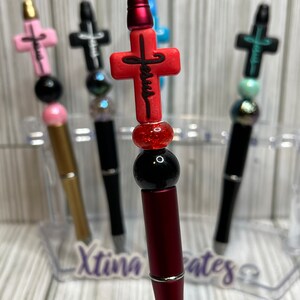 Beaded Cross Jesus Pen Beaded Pen Jesus Cross DIY - Etsy