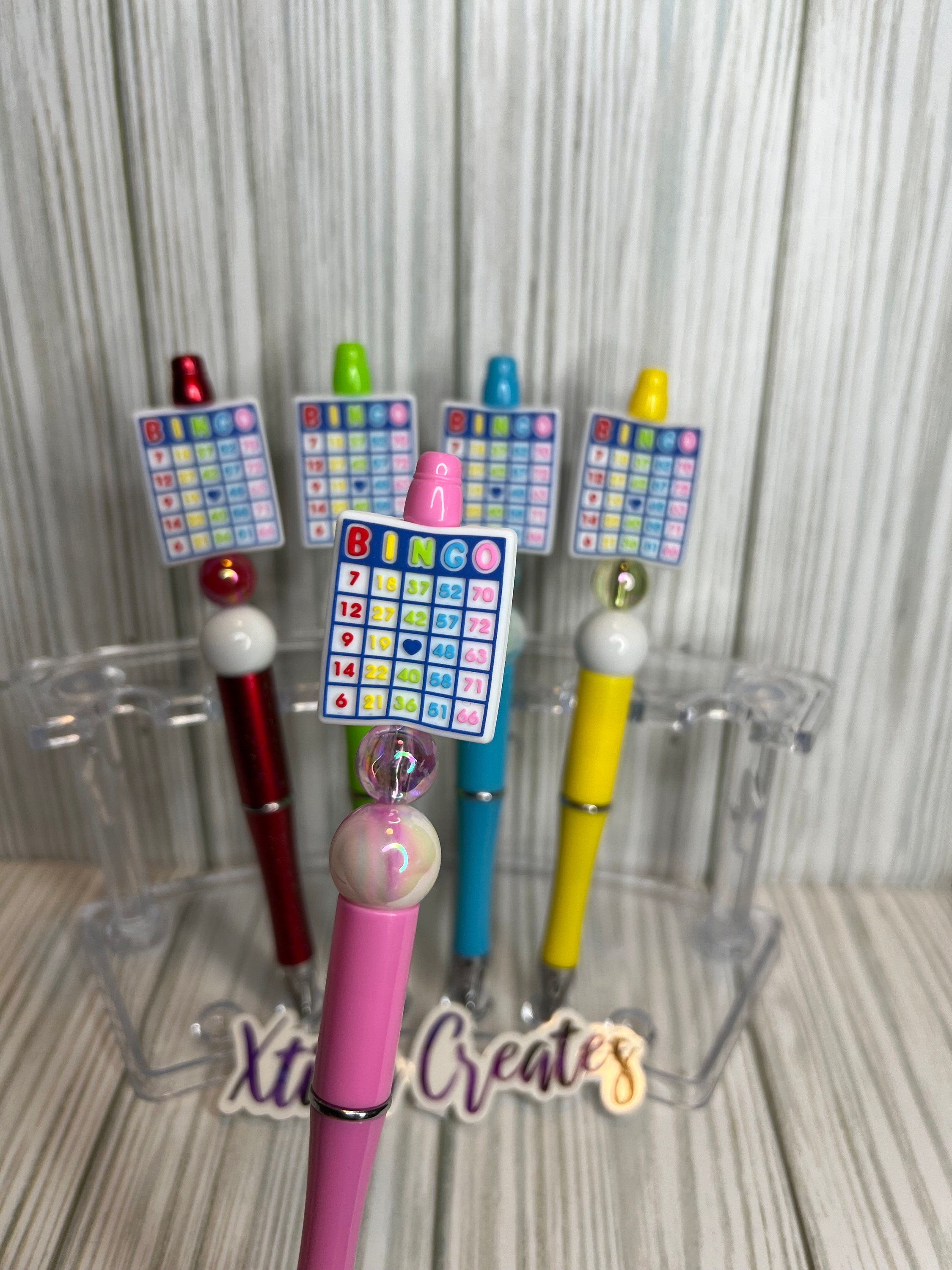 Beaded Bingo Pen | Bingo | Bingo Board | Custom Pen | DIY - Etsy