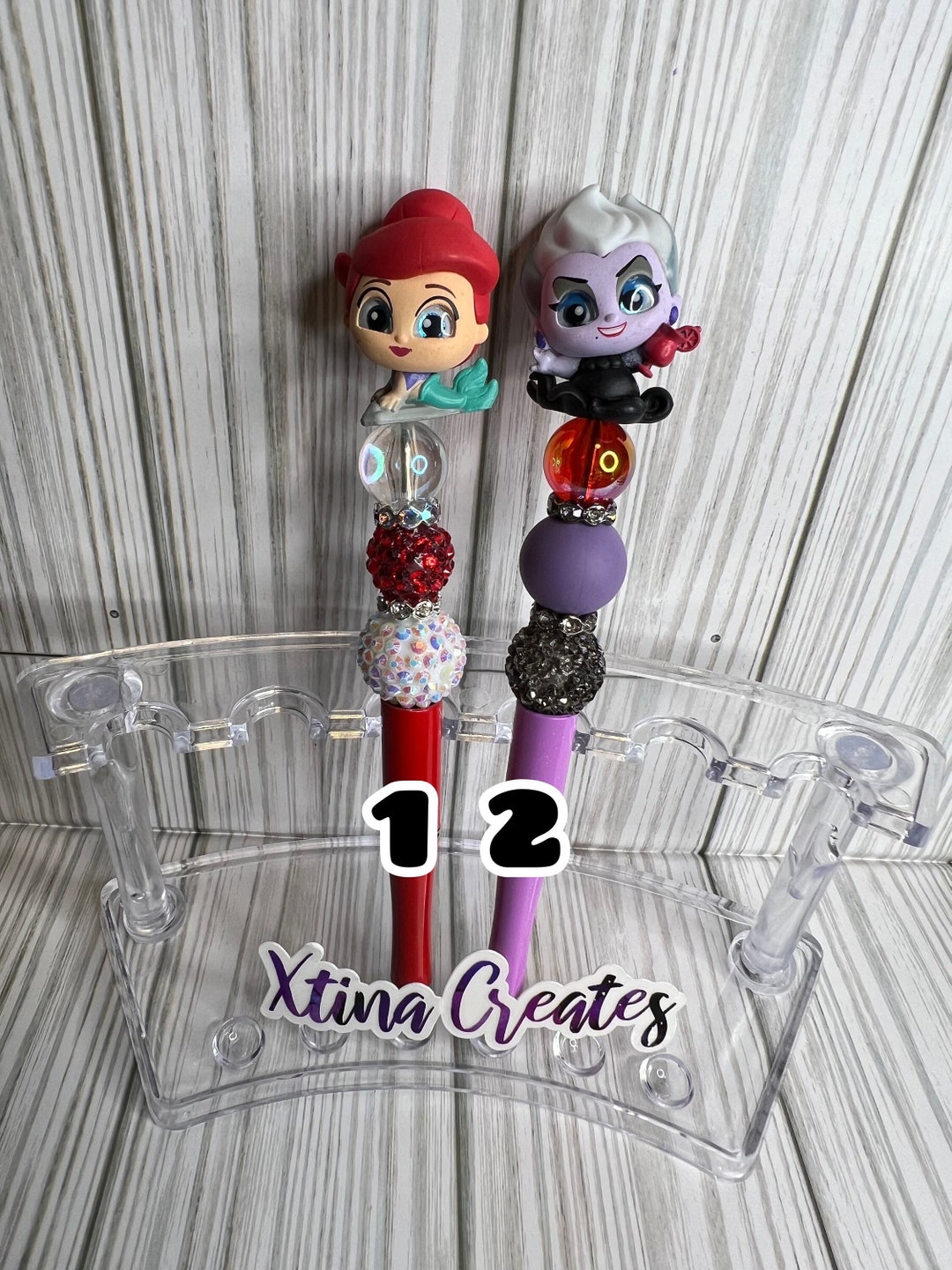 Doorable Beaded Pen Ariel Ursula Little Mermaid DIY Custom Pen - Etsy