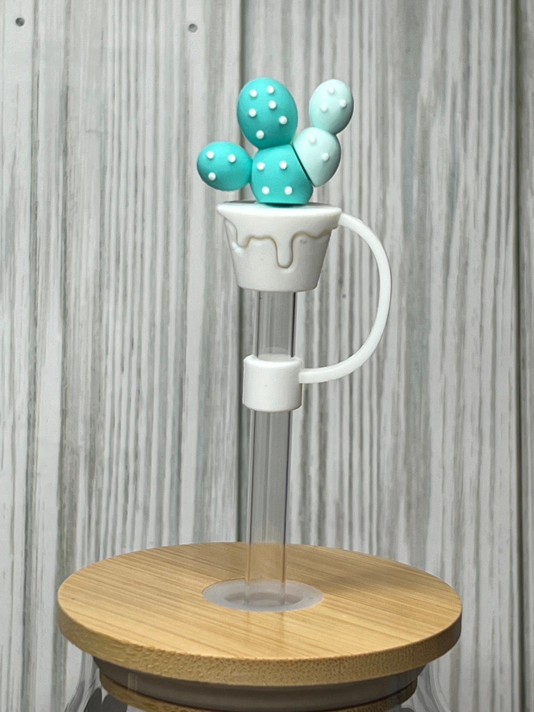 Straw Toppers Cactus Straw Toppers Cups Reusable Straw - Etsy