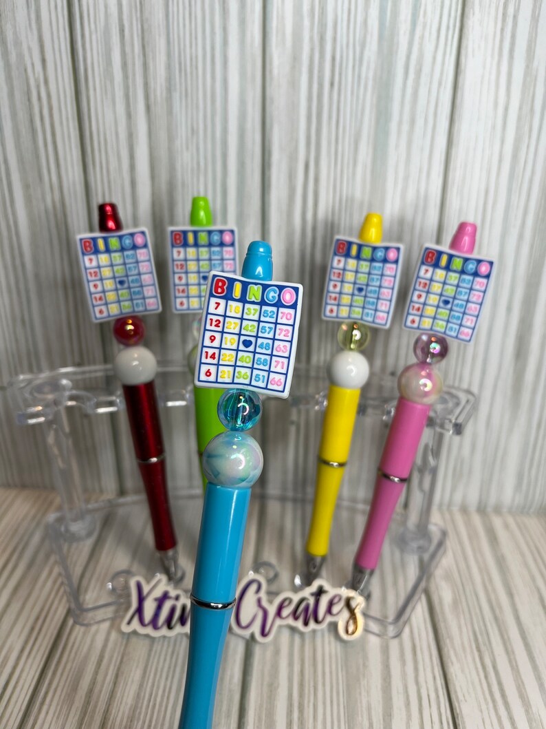 Beaded Bingo Pen | Bingo | Bingo Board | Custom Pen | DIY - Etsy