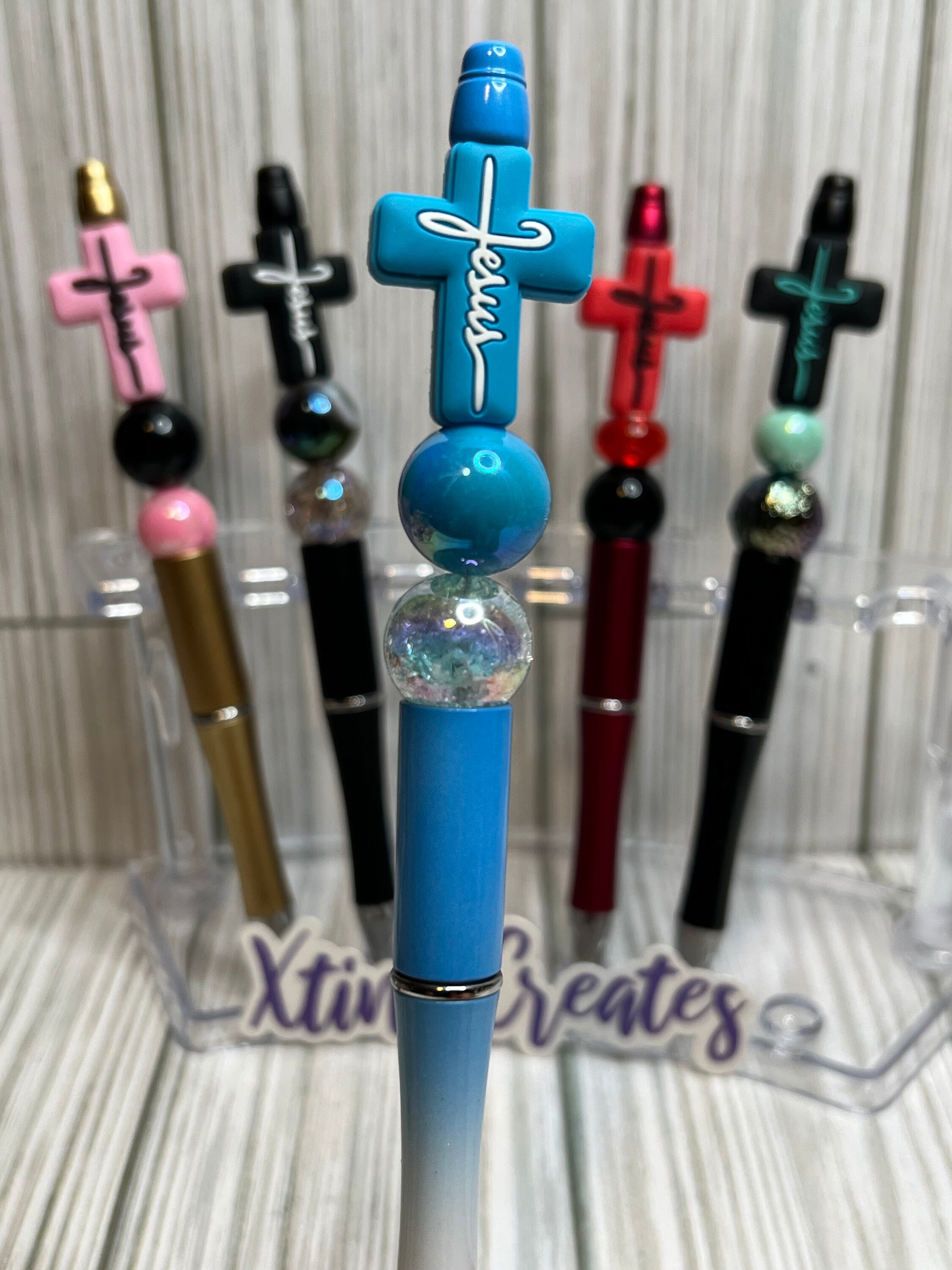 Beaded Cross Jesus Pen Beaded Pen Jesus Cross DIY - Etsy