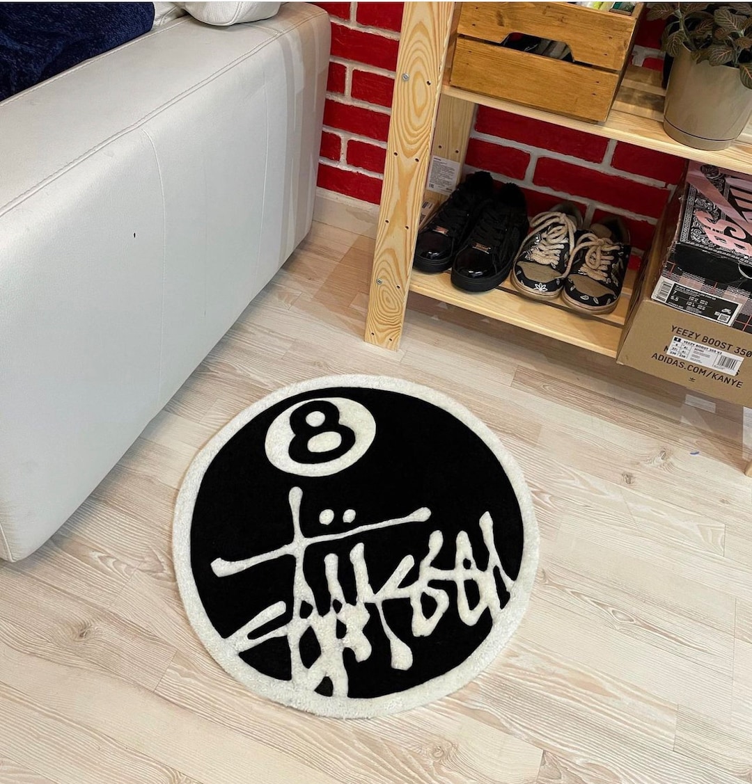 Stussy 8 Ball Custom Tufted Rug - Etsy