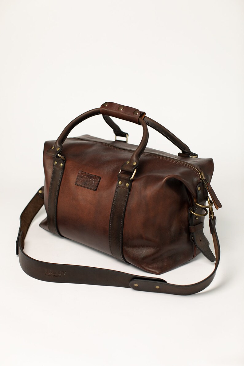 A Timeless Leather Weekender for Shorter and Longer Trips - Etsy