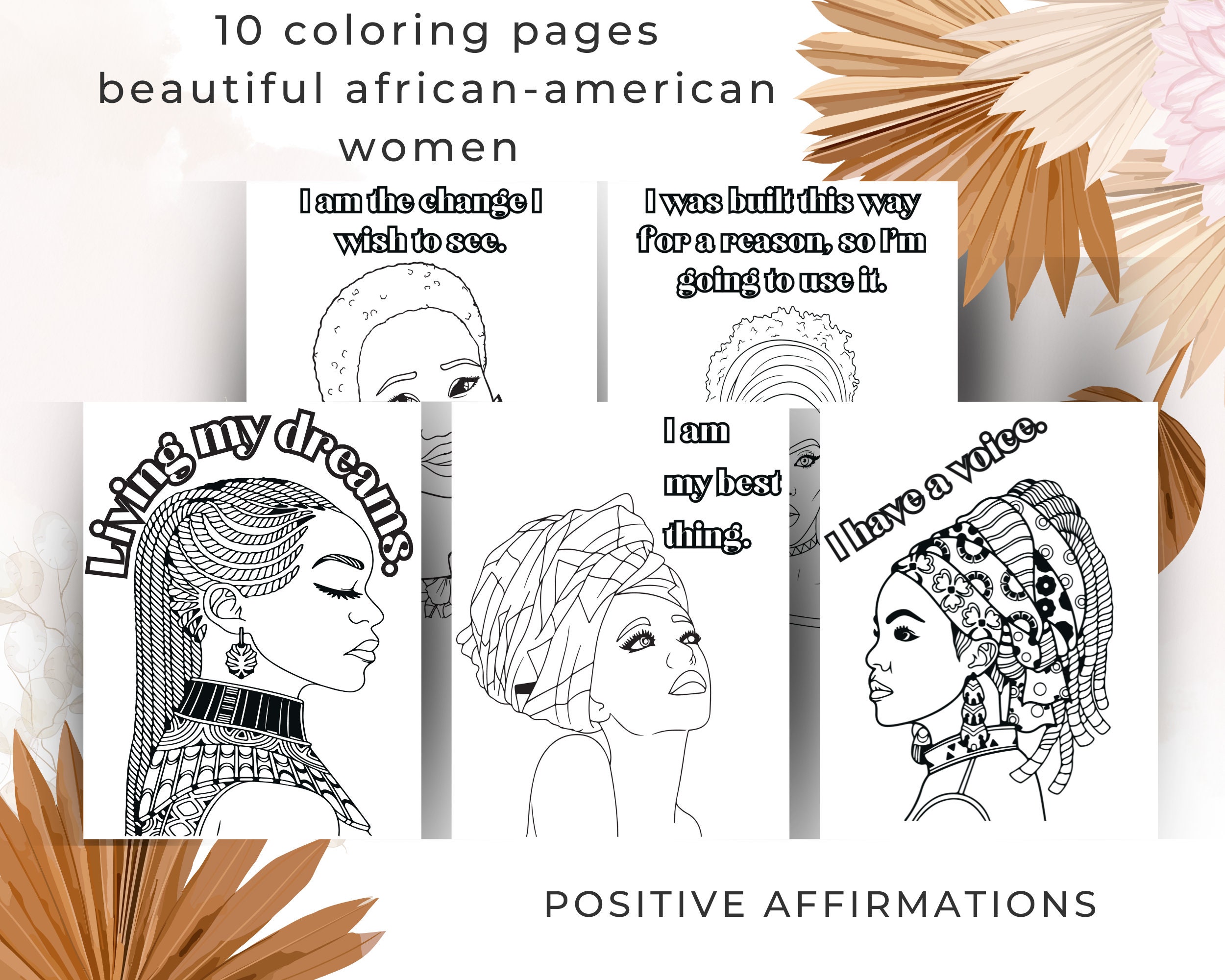 Queens of Color: Coloring Pages Featuring Beautiful Black Women and ...