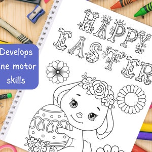 Easter Coloring Pages for Kids - Bunny, Eggs, and Baskets Included! Get ...