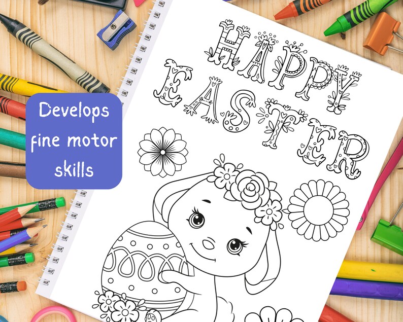 Easter Coloring Pages for Kids - Bunny, Eggs, and Baskets Included! Get ...