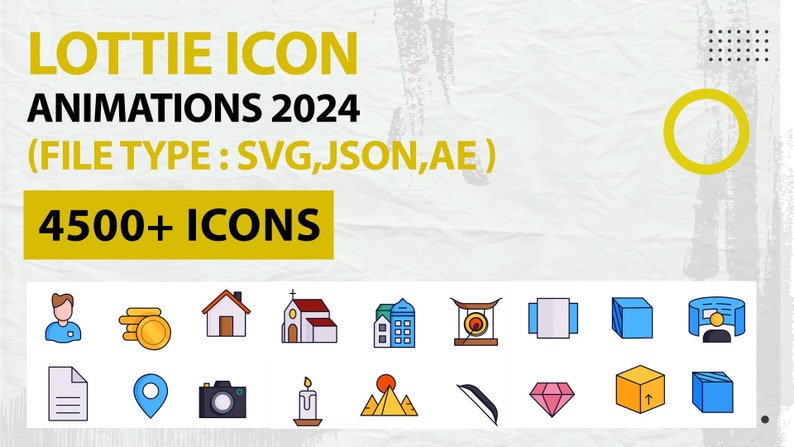 4500 Lottie Icons Animation 2024 file Type : SVG,JSON,AE - Etsy