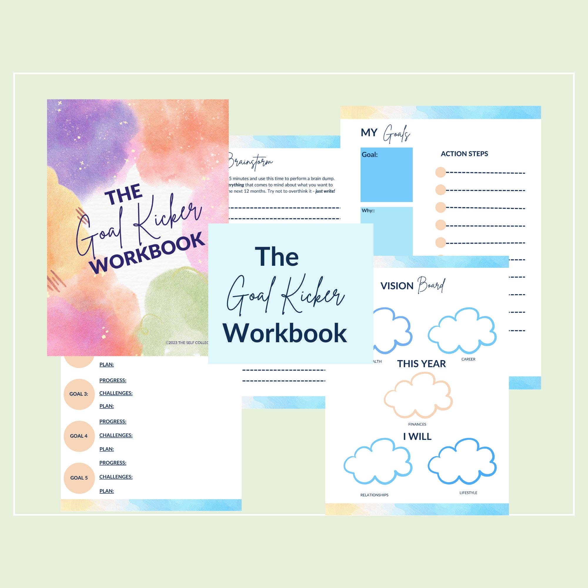 The Goal Kicker Workbook I Goal Setting Workbook | Printable Goal ...
