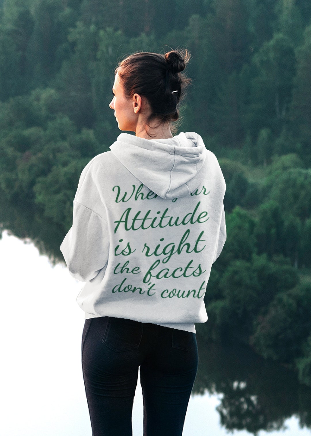 Trendy Cozy Hoodie With Back Print, Mindset, Motivation, Hoodie With ...