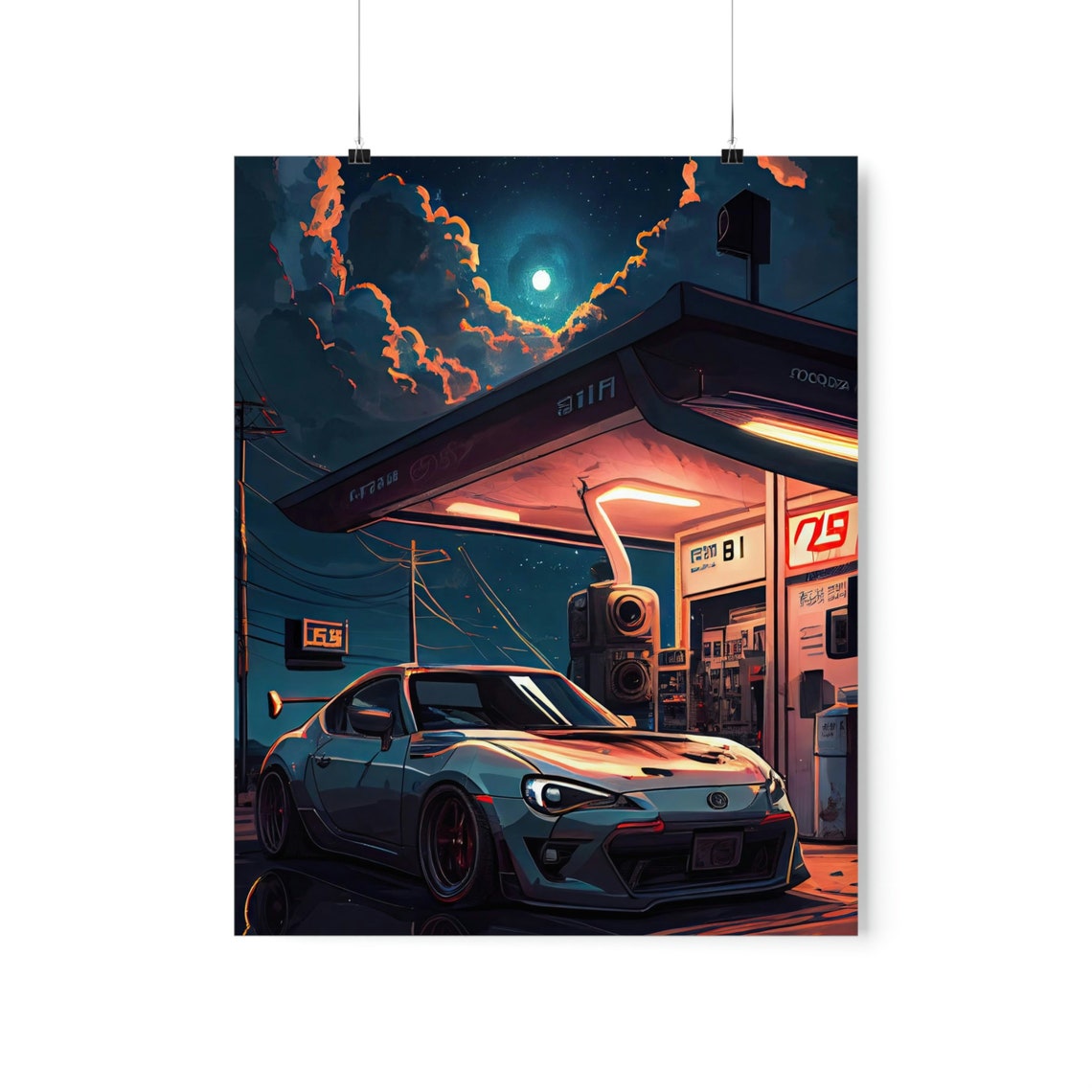 Toyota GT86 FRS BRZ GR86 Anime Style Initial D Inspired Premium Matte ...