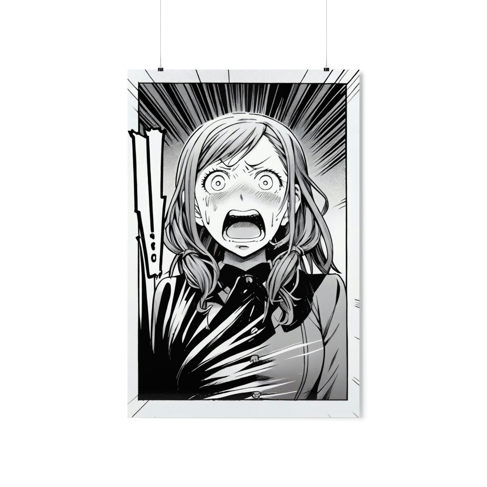 Manga Girl Freaking Out Poster Comic Strip Poster Anime - Etsy