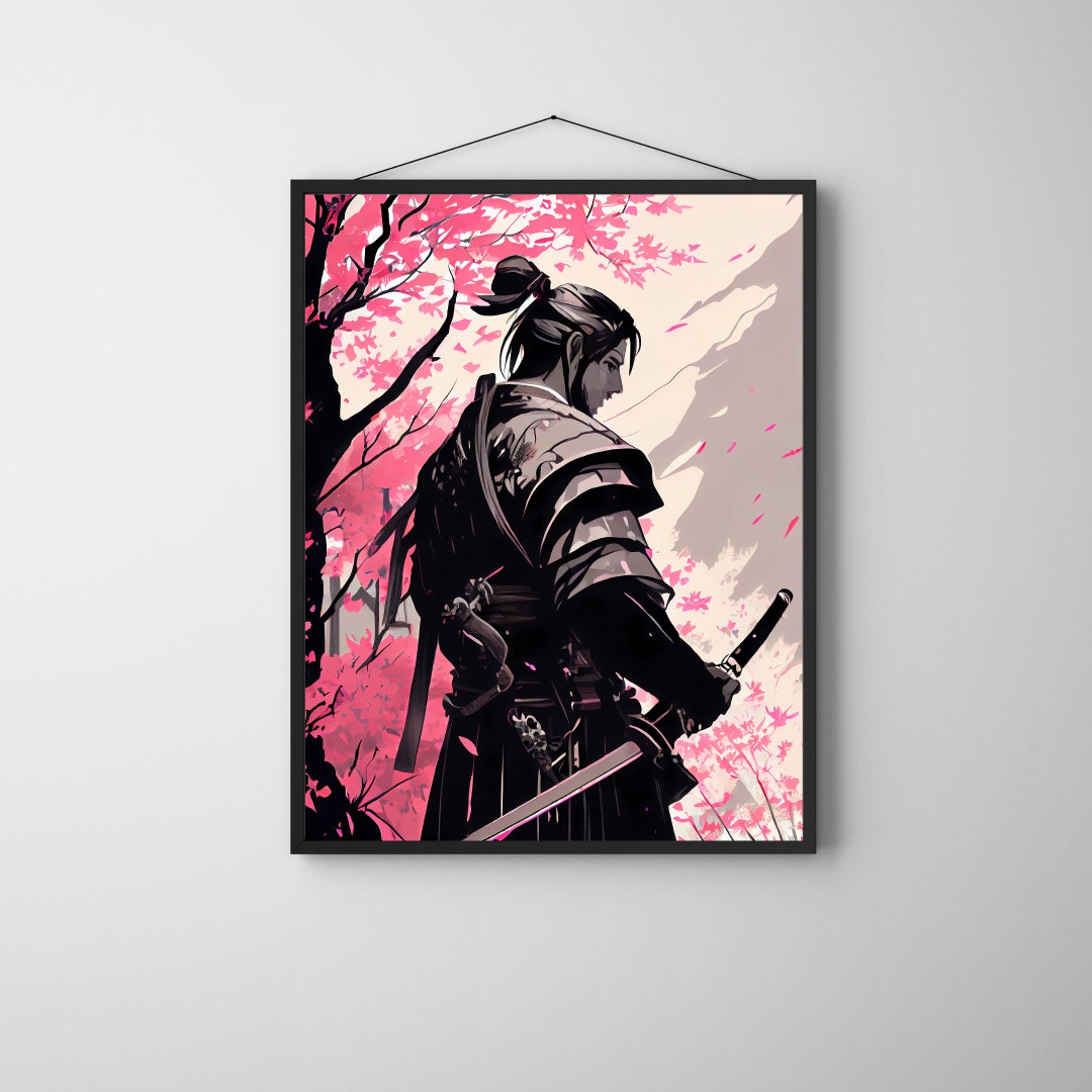 Cherry Blossom Samurai | Sakura Tree | Manga Style Art | Anime Art ...