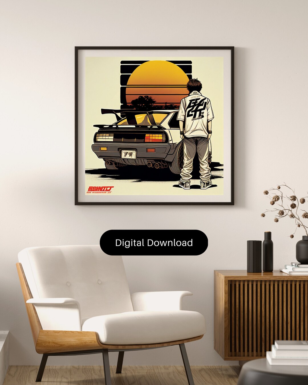 Anime Car | Initial D Style | Digital Art DOWNLOAD ONLY - Etsy