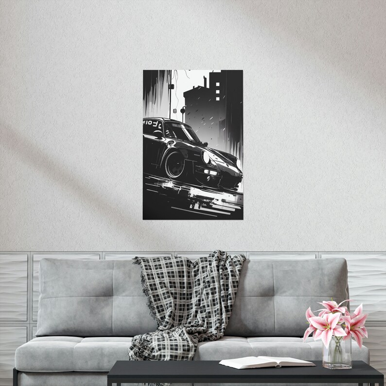 RWB Porsche Poster in Manga Art Style | Rauh Welt Begriff | Anime Style ...