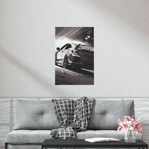 Honda FK8 Civic Type R Manga Style Poster | Initial D Style Poster ...