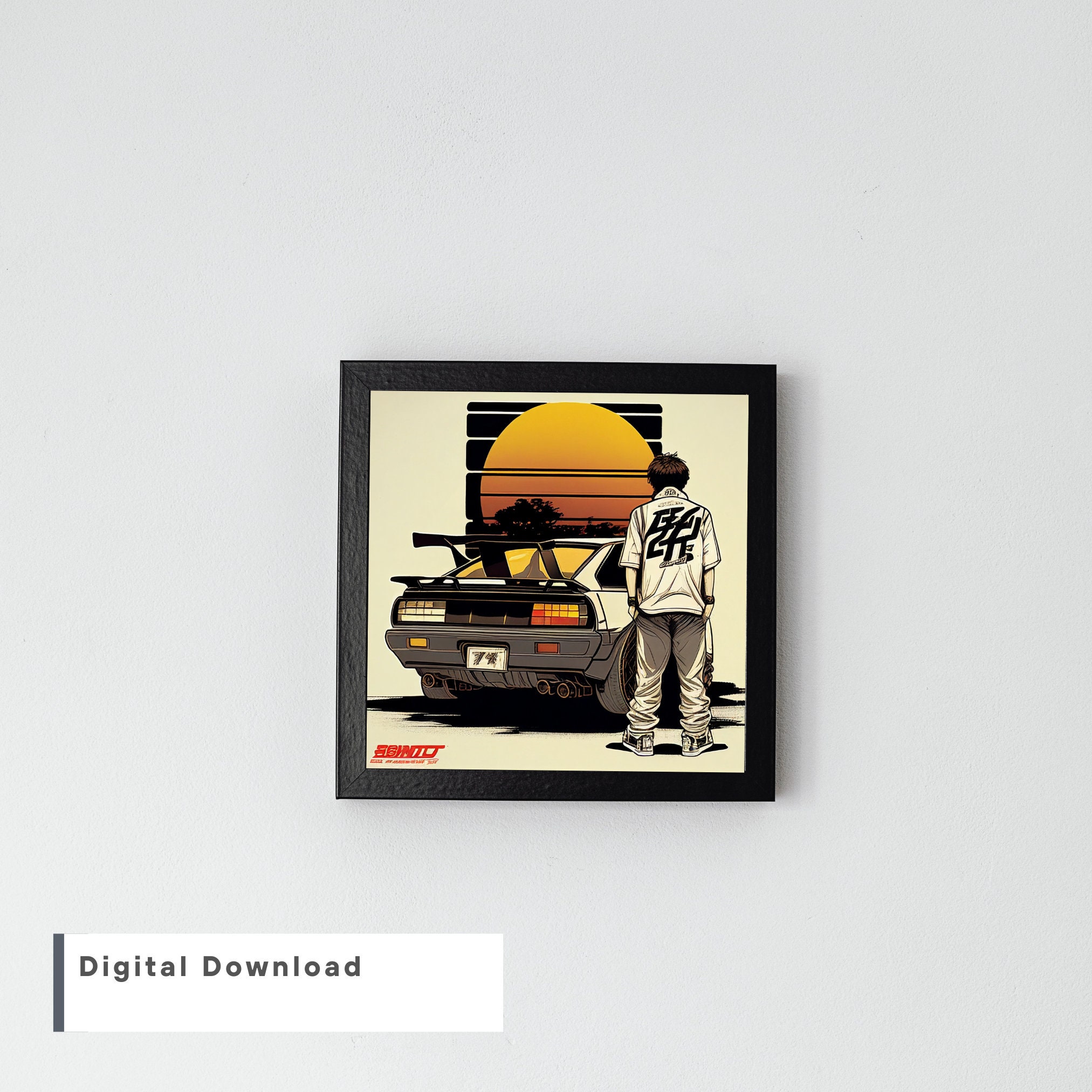 Anime Car | Initial D Style | Digital Art DOWNLOAD ONLY - Etsy