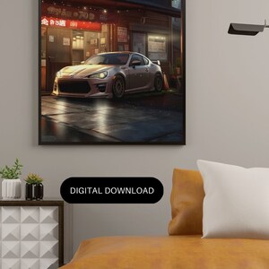 FRS BRZ GR86 GT86 Anime Style Digital Art | Initial D | MF Ghost ...
