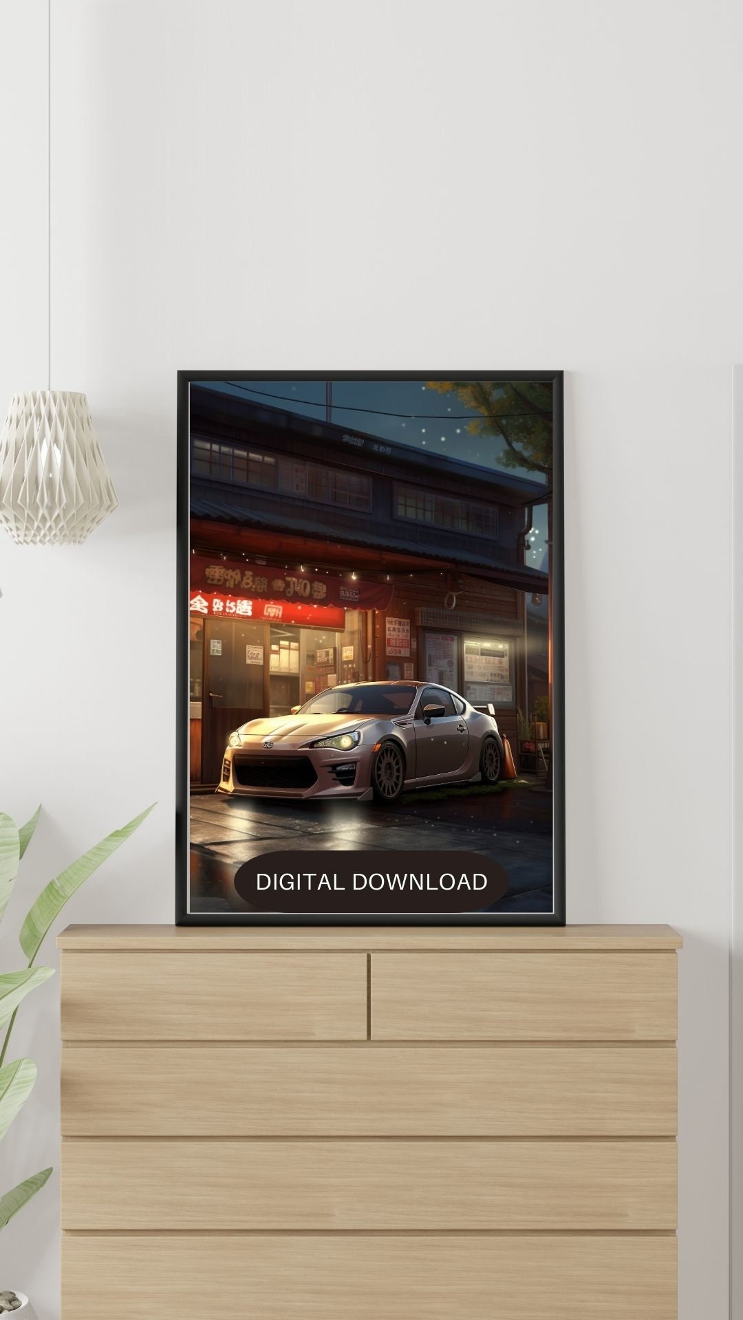 FRS BRZ GR86 GT86 Anime Style Digital Art | Initial D | MF Ghost ...
