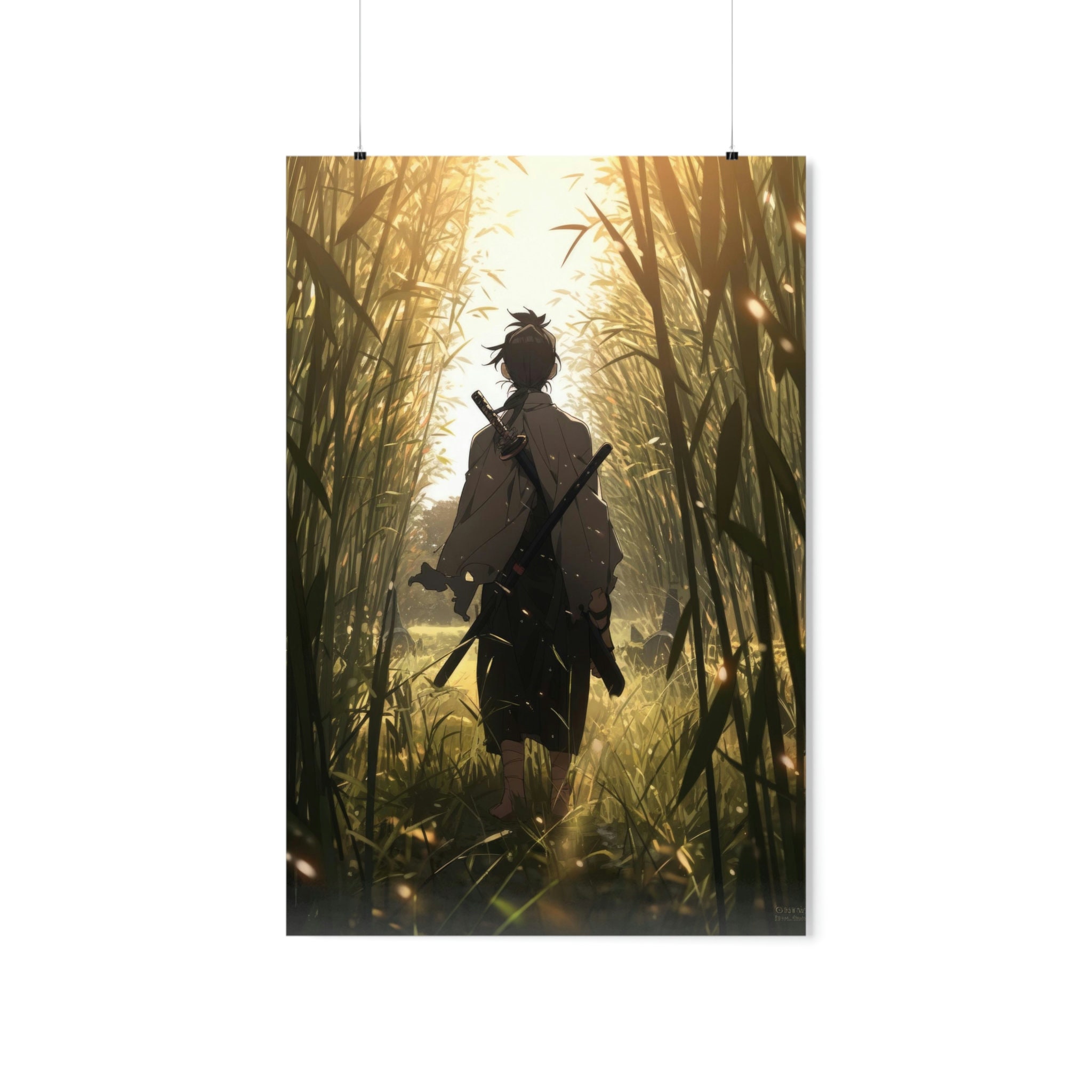 Wandering Samurai Anime Style Poster | Manga Style Samurai Poster ...