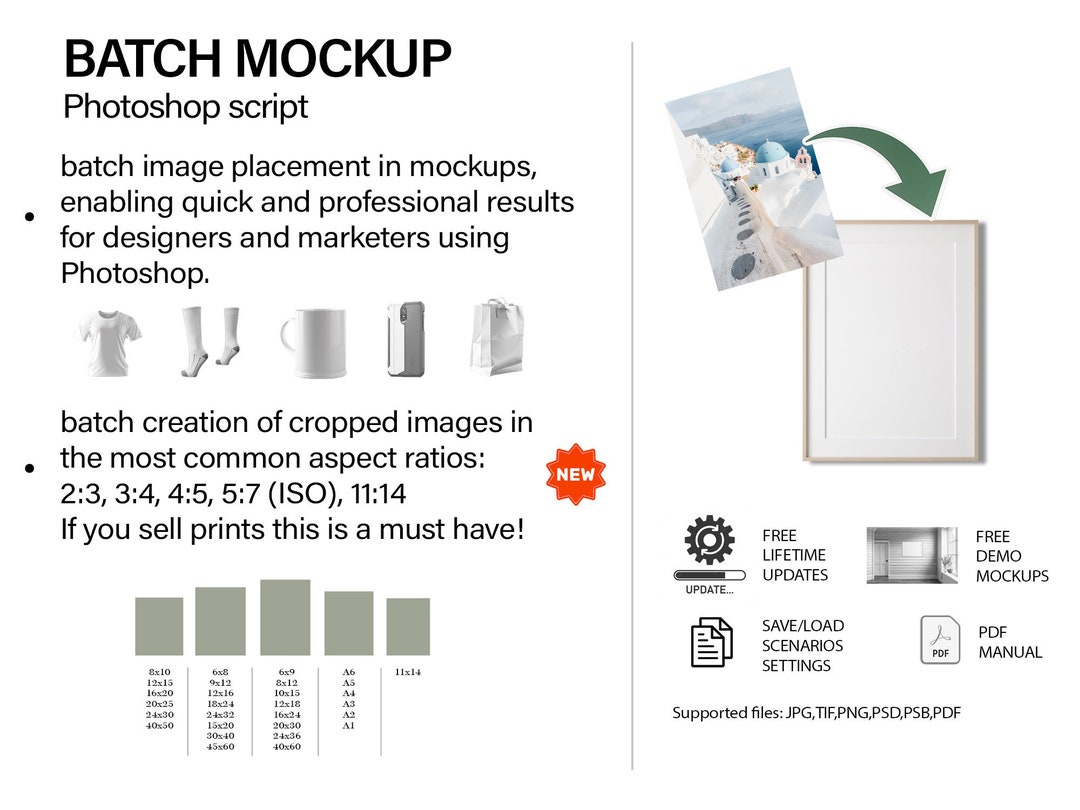 Photoshop Mockup Automation Batch Mockup Generator Photoshop Etsy 