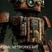 Old Rusty Droid, Steampunk Robot, Neural Network Painting, Midjourney AI Art, Home Art, Digital ...