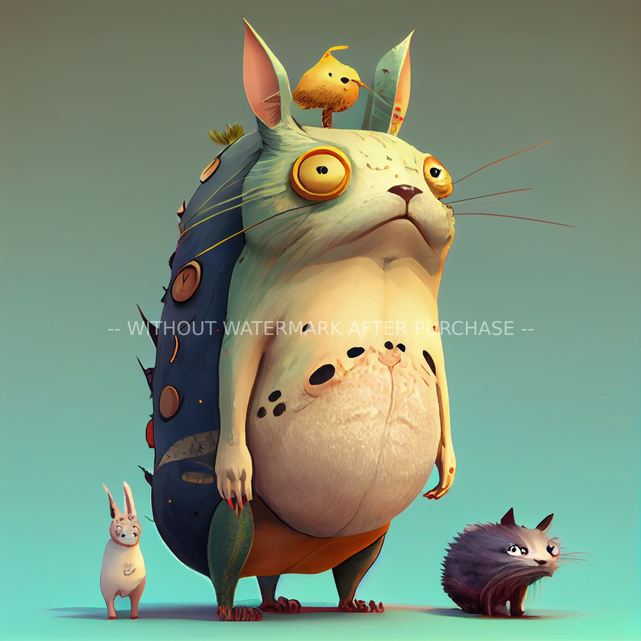 Funny Weird Cute Animal, Anime, Midjourney Picture, Neural Network ...