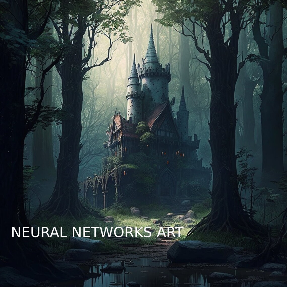 Fairytale Castle in the Dark Forest, Midjourney Picture, Neural Network ...