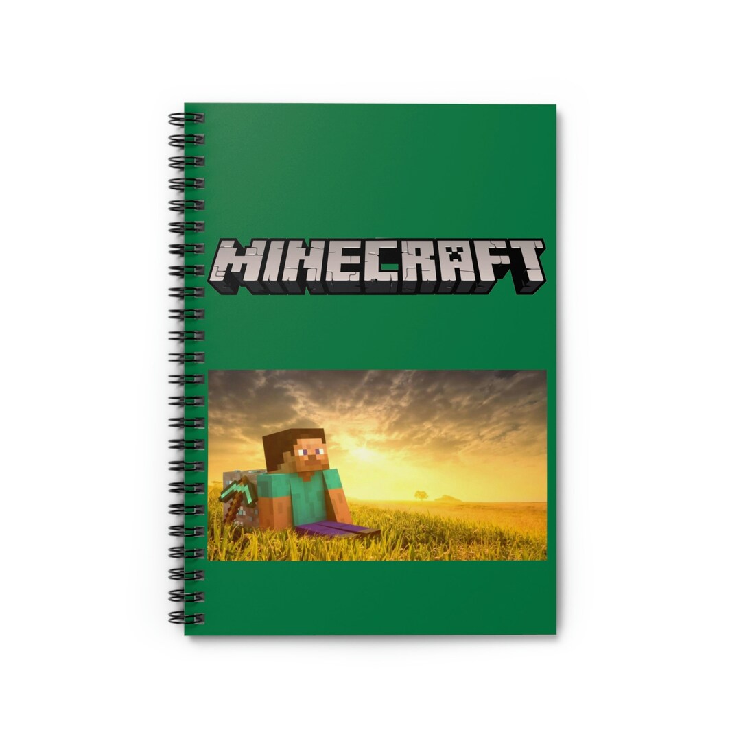 Minecraft Resting Steve Spiral Notebook Ruled Line - Etsy