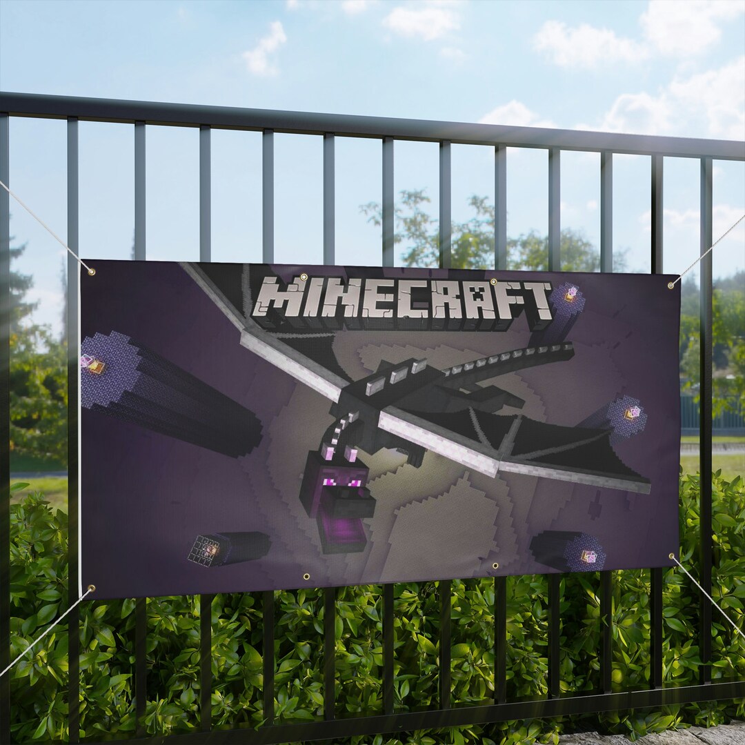 Minecraft End Dragon Matte Banner - Etsy