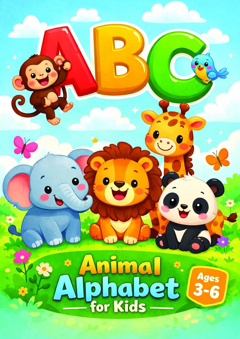 Kindergarten Alphabet Tracing Worksheets, Animal Alphabet Set (PDF ...