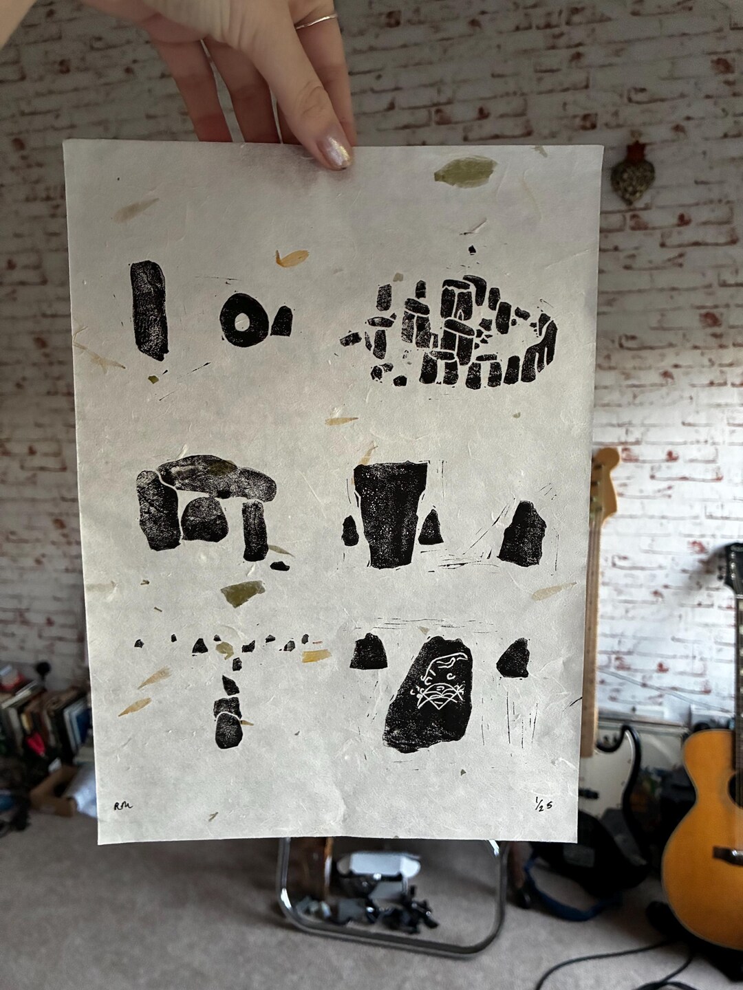 The Old Stones of Britain Lino Print - Etsy