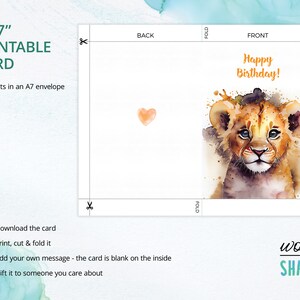 Printable Happy Birthday Card, Cute Baby Animal Greeting Card ...