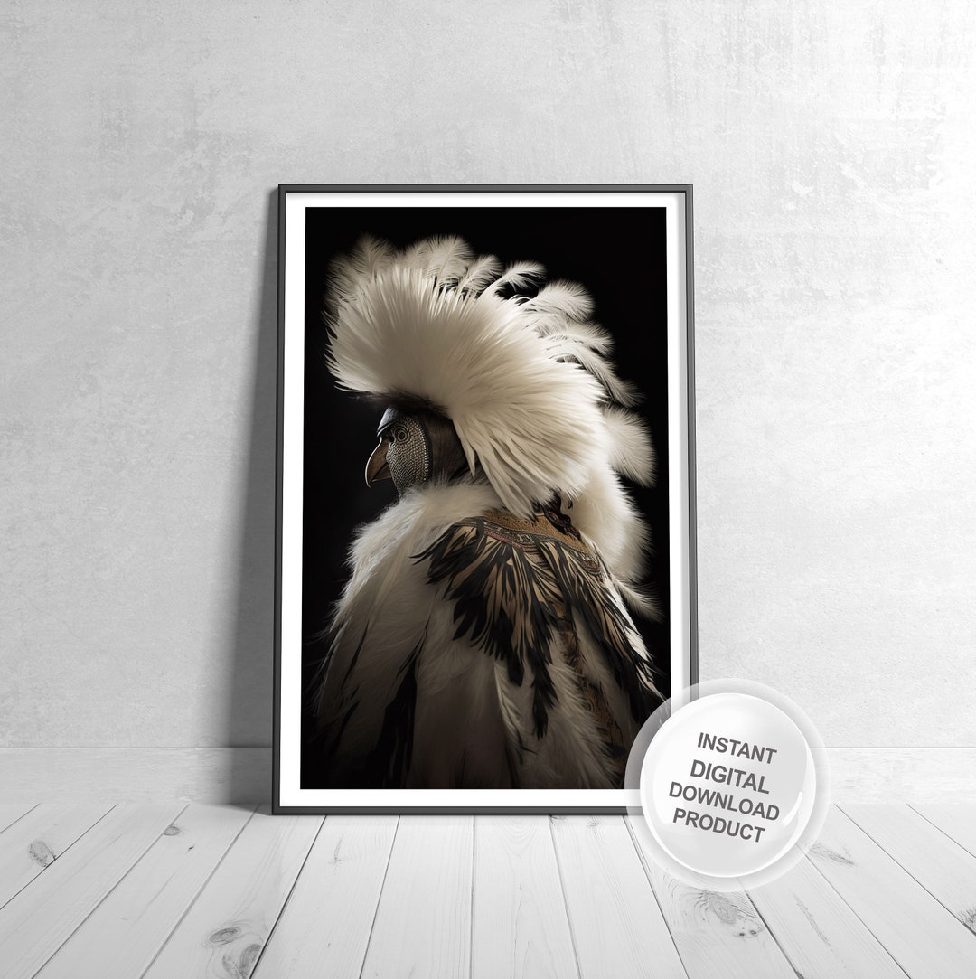 Shaman With Feathers Cloak - Shaman Energy - Spritual Love Wall Art ...