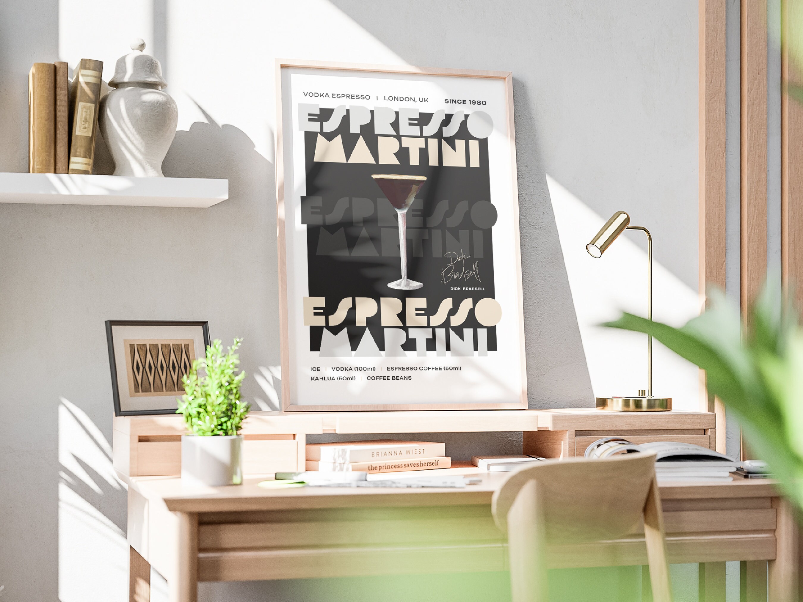 Espresso Martini Cocktail Art Print, Cocktail Poster, Cocktail Wall Art ...