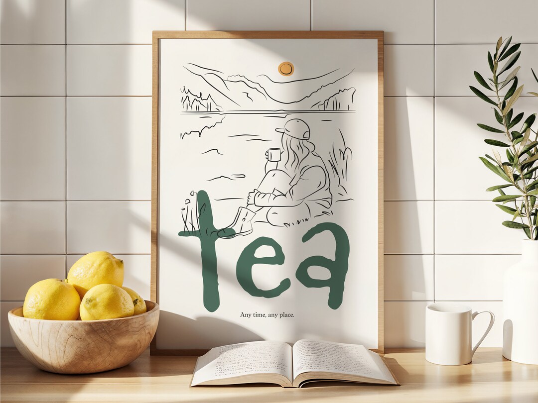 Tea Print, Cup of Tea Print, Tea Poster, British Tea Art, Tea Lover ...