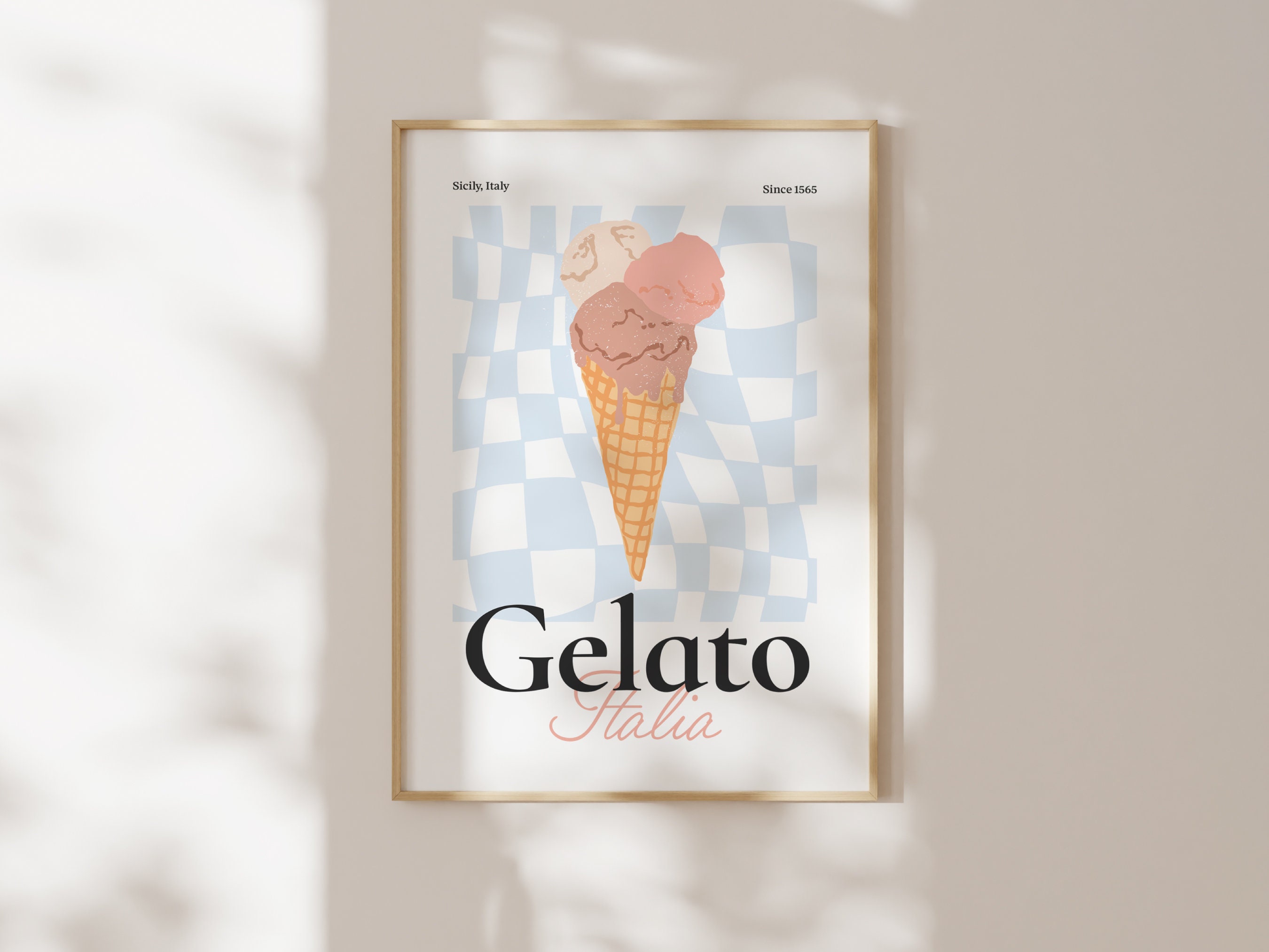 Gelato Ice Cream Print, Traditional Italian Gelato, Sicily Print, Ice ...